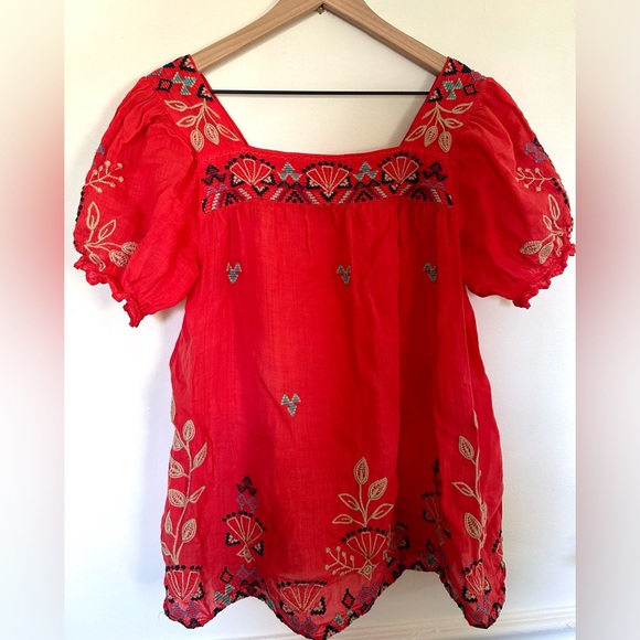 Johnny Was | Tops | Johnny Was Red Boho Top Xs | Poshmark